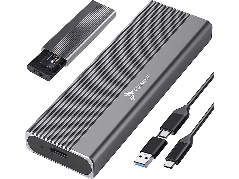 REAGLE M.2 NVMe USB 3.2 externes Laufwerksgehäuse ohne Laufwerk ...