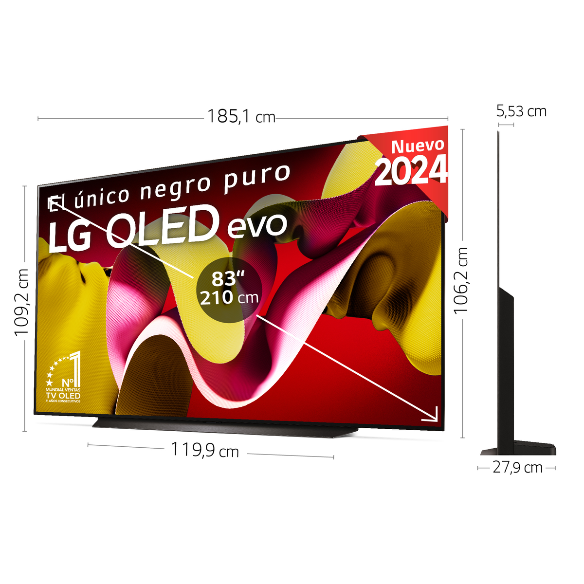 LG OLED OLED83C44LA Fernseher (Flat, 83 Zoll / 210,82 cm, UHD 4K, SMART ...