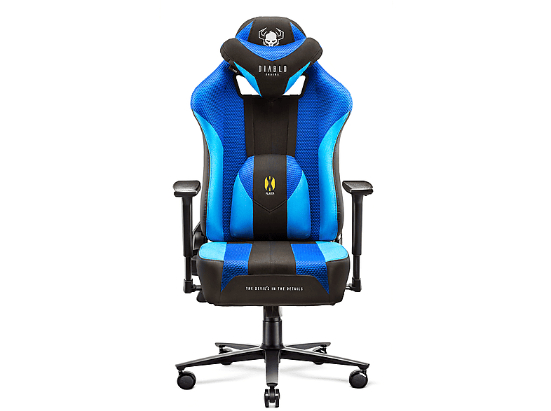 DIABLO CHAIRS X-PLAYER 2.0 KING Gaming Stuhl, Blau-Schwarz | MediaMarkt
