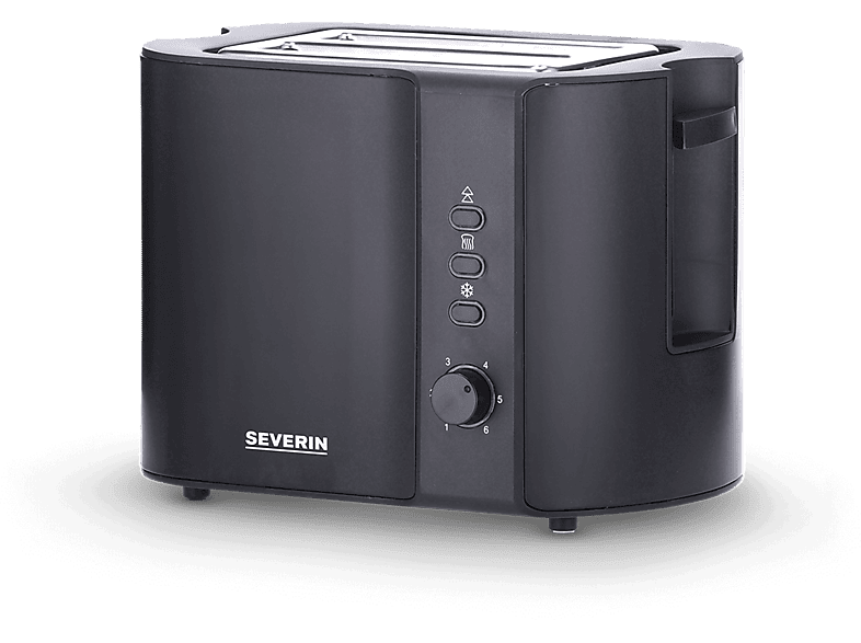 SEVERIN AT 9552 Sandwich-Toaster matt / schwarz (800 Watt, Schlitze: 2 ...
