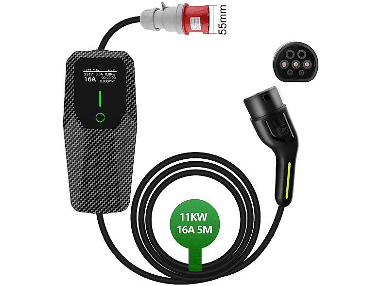 JUNSUN Typ 2 CEE 11 kW Ladekabel Ladestation für Elektrofahrzeuge ...