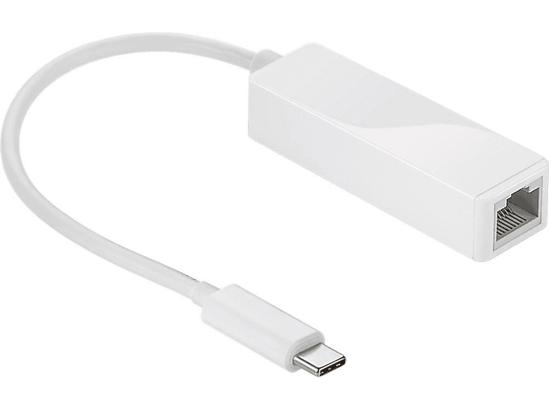 GOOBAY 66255 USB-C ADAP LAN ETHERNET RJ45, Adapterkabel, Weiß | MediaMarkt