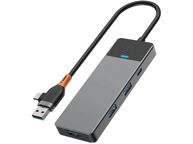 COFI A431C 4in1 USB A/C Buchse auf USB3.0x3+USB-Cx1, USB Hub, Grau ... COFI A431C 4in1 USB A/C Buchse auf USB3.0x3+USB-Cx1, USB Hub, Grau ...