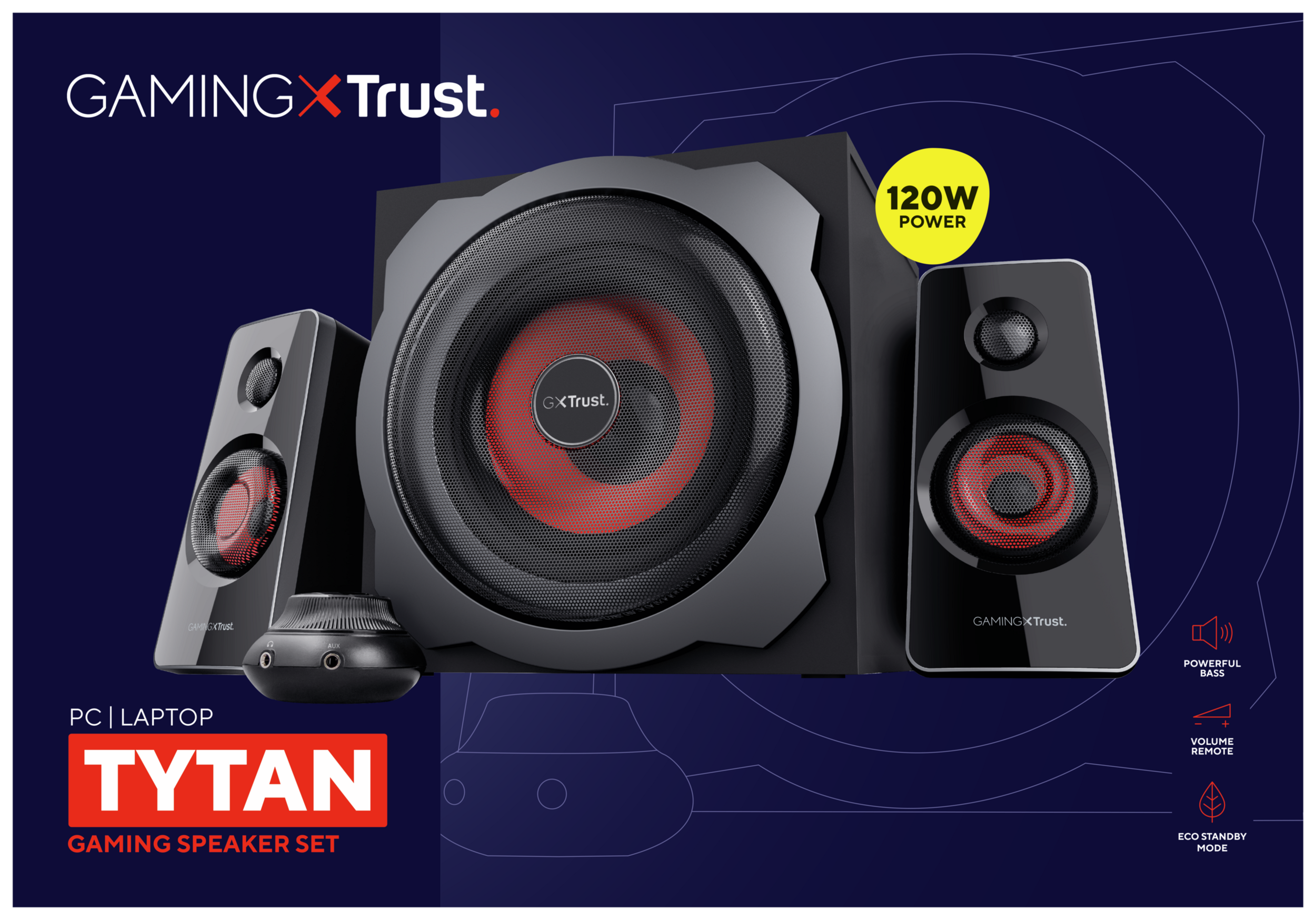 TRUST GXT 38 Tytan 2.1 Subwoofer Speakerset | Zwart | MediaMarkt