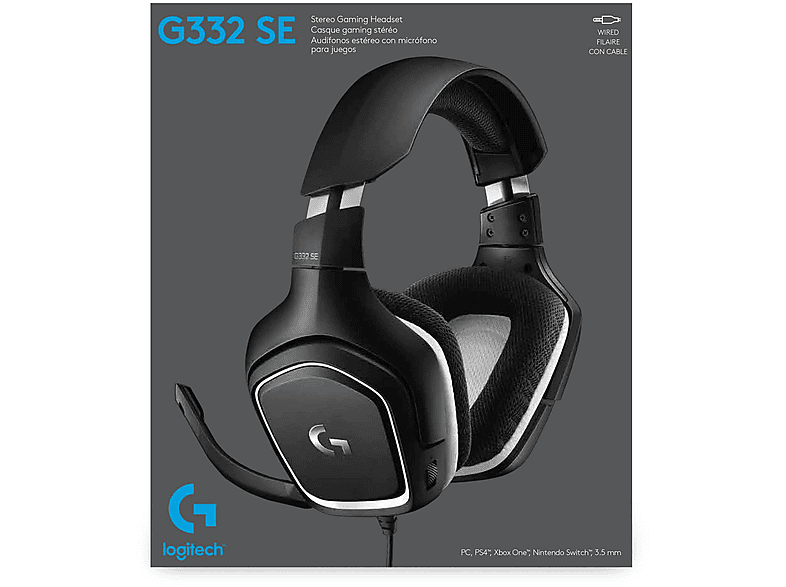 LOGITECH G332 SE Wired CUFFIE GAMING, Nero, Bianco | MediaWorld.it