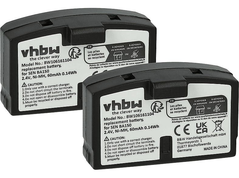 VHBW kompatibel mit Sennheiser HDR6, HDR 8, HDR54, HDR NiMH Akku, 2.4 Volt, 60 mAh | MediaMarkt