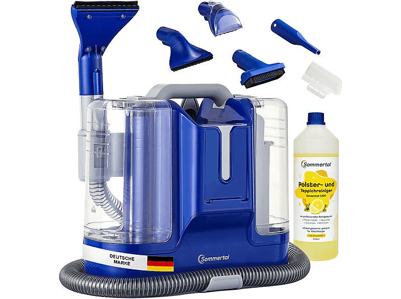 SOMMERTAL WS450 5in1 +1L Polsterreiniger Nass- und Trockensauger, Blau ...