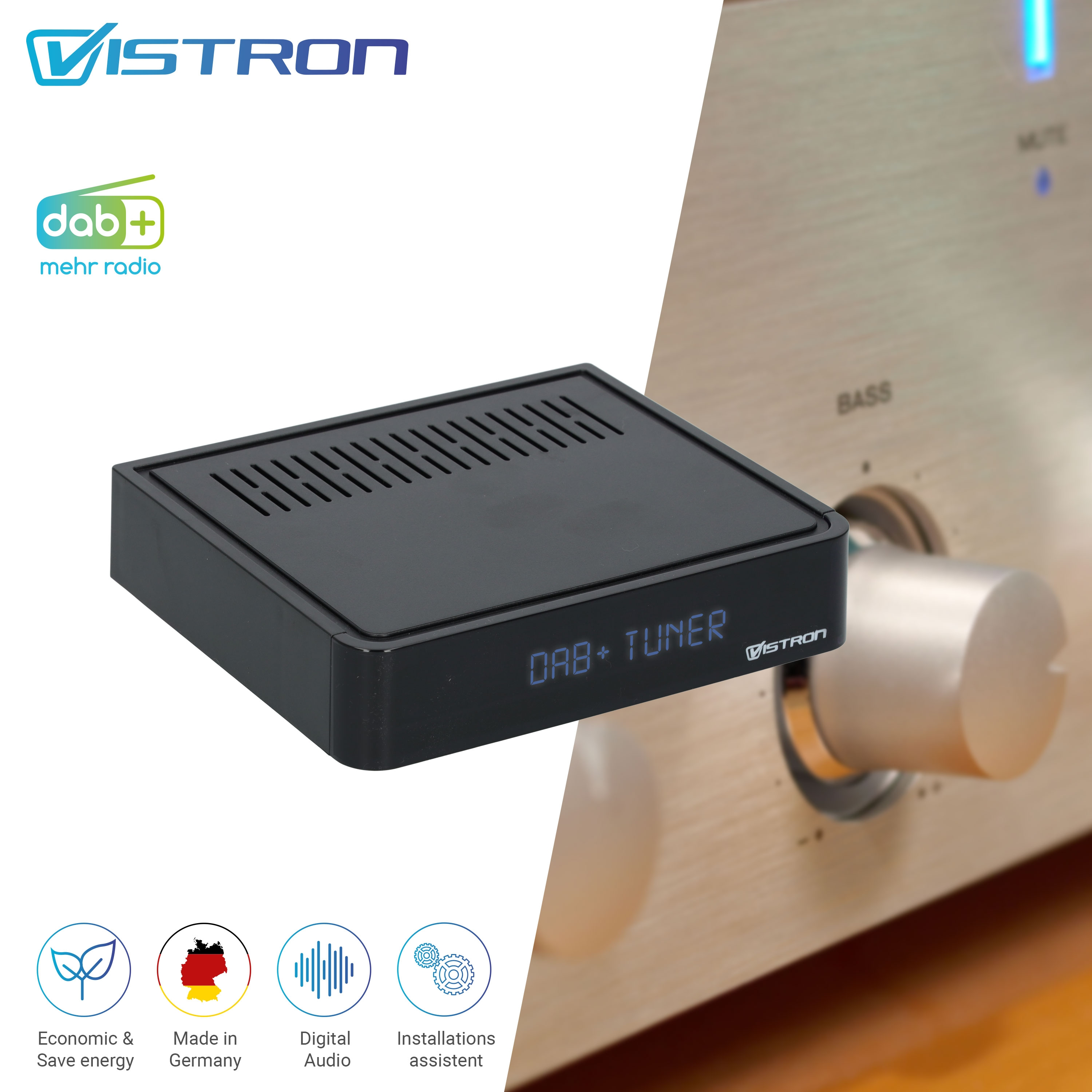 VISTRON YOUTUNE1 Digitaler DAB+ Radiotuner, DAB+, Black | MediaMarkt