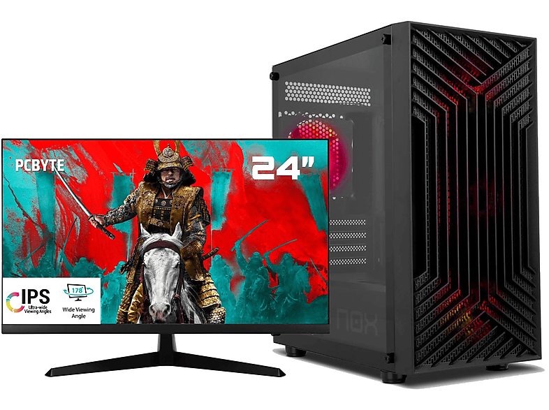 Pack PC gaming | PCBYTE Racer24, AMD Ryzen 5 5600G 6 núcleos hasta 4,4GHz Turbo, 32 GB RAM, 2 TB ...