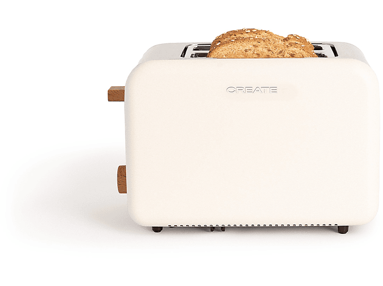 Tostadora | CREATE TOAST RETRO, 850 W, 2 ranuras, 2 rebanadas, Control ...