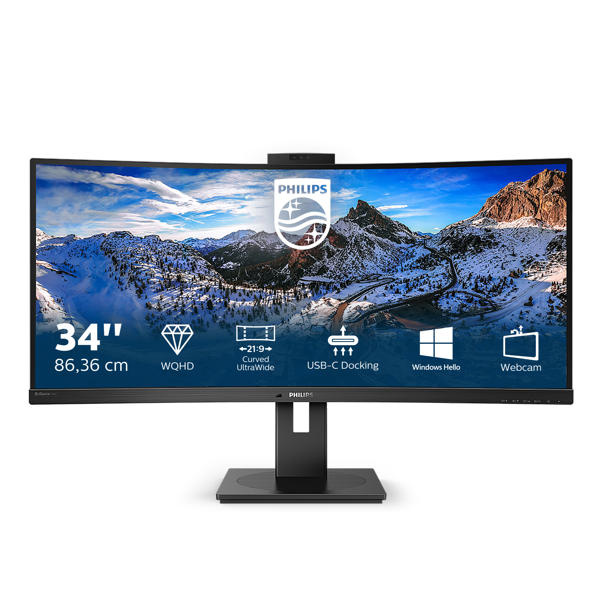 PHILIPS Philips P-Line 346P1CRH | 34 inch - 3440 x 1440 (QHD) - VA ...