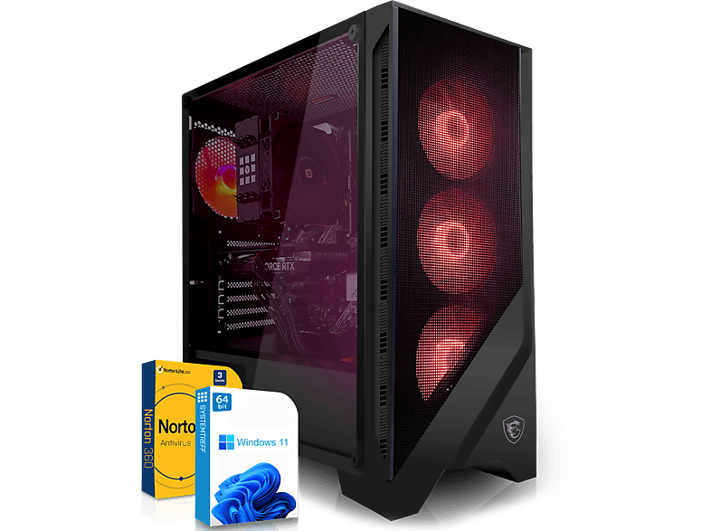 SYSTEMTREFF Basic Gaming AMD Ryzen 5 3600, Gaming PC mit AMD Ryzen™ 5 ...