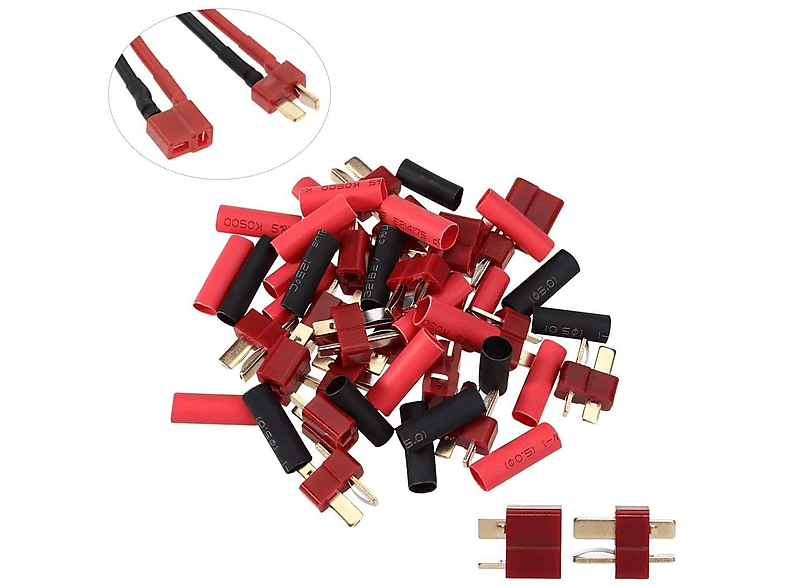 YUNIQUE GREEN-CLEAN-POWER T-Steckern für RC LiPo-Akkus Stecker, Rot | MediaMarkt