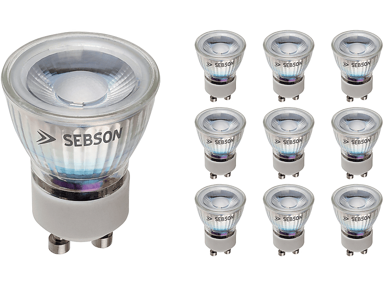 Sebson Lampe Gu10 3w 10er Set 35mm Durchmesser 230v Led