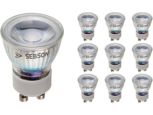 SEBSON Lampe GU10 3W | 10er Set - 35mm Durchmesser 230V LED ... SEBSON Lampe GU10 3W | 10er Set - 35mm Durchmesser 230V LED ...