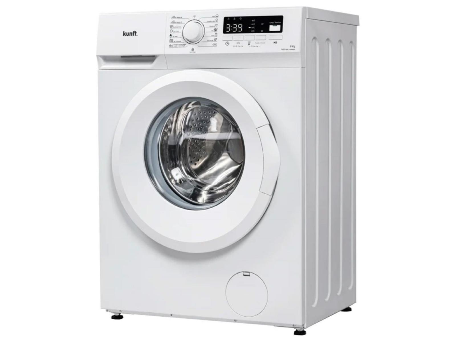 Lavadora carga frontal | KUNFT KWM8809, 8 kg, 15 programas, Blanco ...