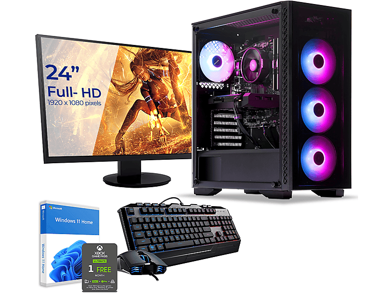 SEDATECH Intel i7-9700F, PC-Komplettsystem mit Intel® Core™ i7 Intel i7 ...
