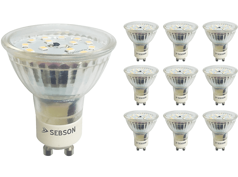 SEBSON Lampe GU10 dimmbar | 10er Set - 5W Strahler 230V LED ... SEBSON Lampe GU10 dimmbar | 10er Set - 5W Strahler 230V LED ...