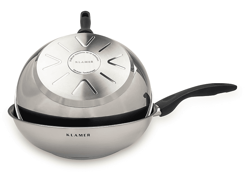 KLAMER Edelstahl Wok 28 cm | MediaMarkt
