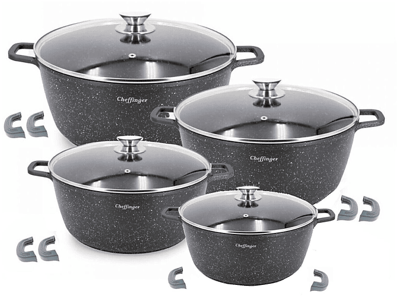 CHEFFINGER 10-teilig Kochtopfset Aluminium | SATURN