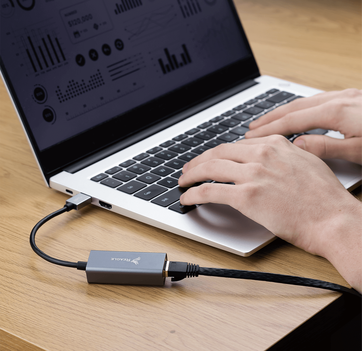 REAGLE Netzwerkkarte USB A 3.1 GIGABIT LAN 1000Mb RJ45 Netzwerk Adapter ...