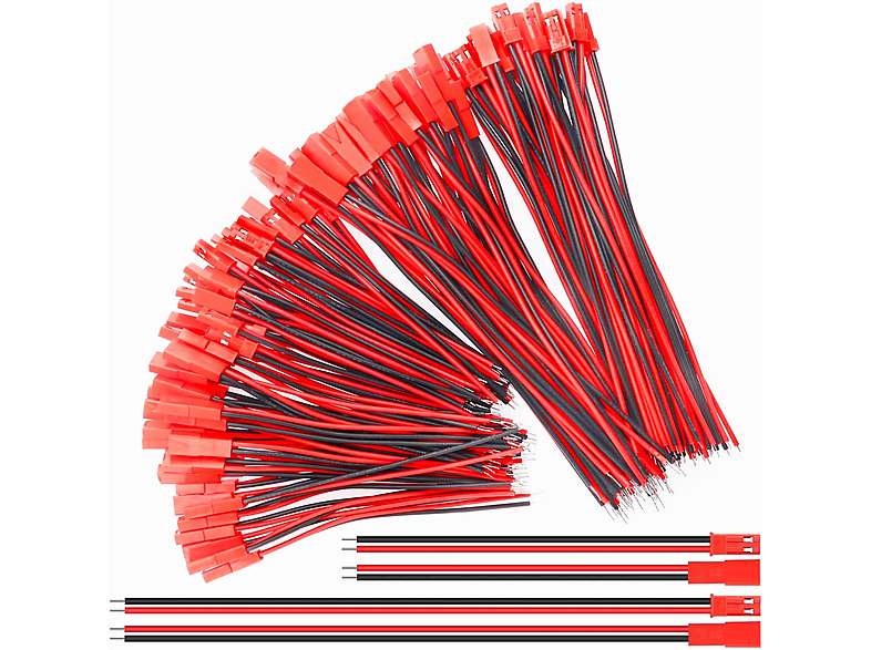 YUNIQUE GREEN-CLEAN-POWER JST 22 AWG 2P Kabel, Rot | MediaMarkt