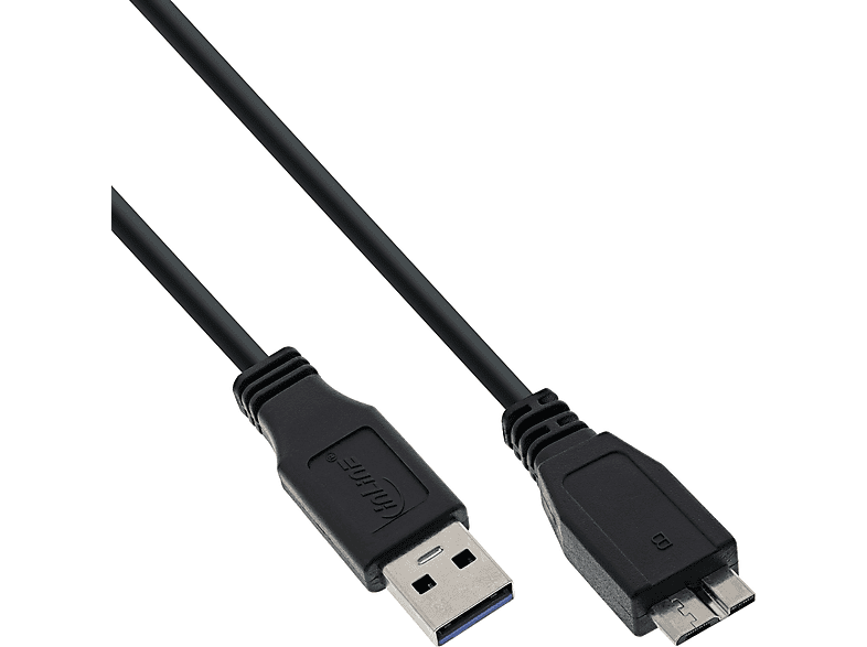 INLINE InLine® USB 3.2 Gen.1 Kabel, A an Micro B, schwarz, 0,3m Kabel ...