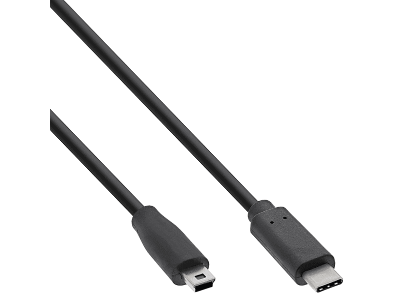 INLINE InLine® USB 2.0 Kabel, USB-C Stecker an Mini-B Stecker, schwarz ...
