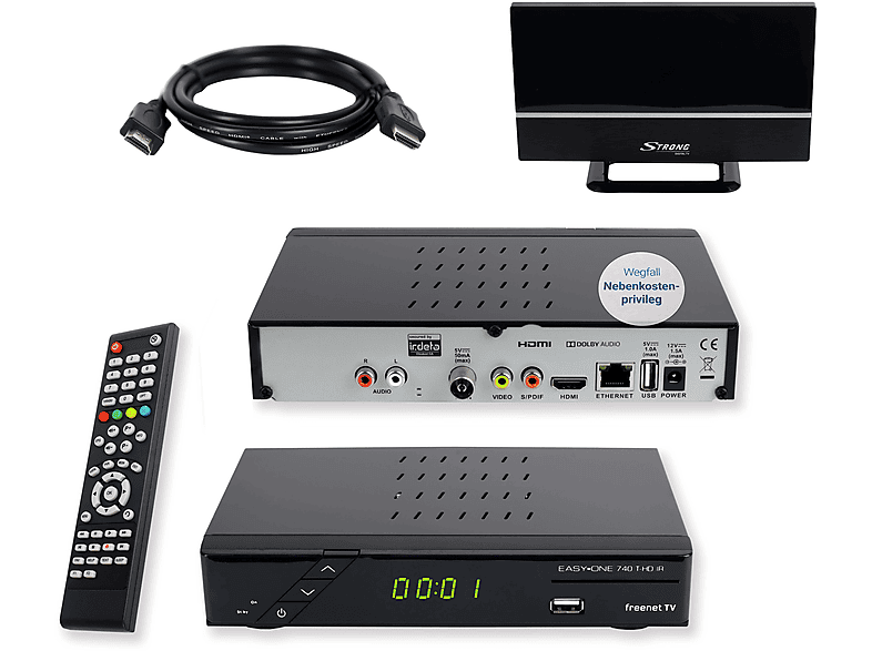 SET-ONE 740 HD Home Bundel DVB-T-Receiver (HDTV, PVR-Funktion, DVB-T ...