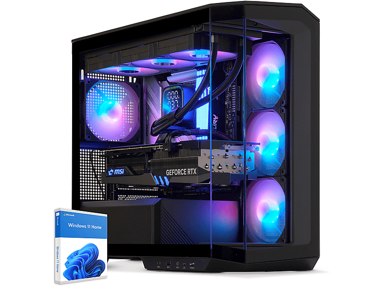 SEDATECH AMD Ryzen 5 7600X3D mit Wasserkühlung, Gaming PC mit AMD Ryzen™ 5, 32 GB RAM, 2000 GB ...