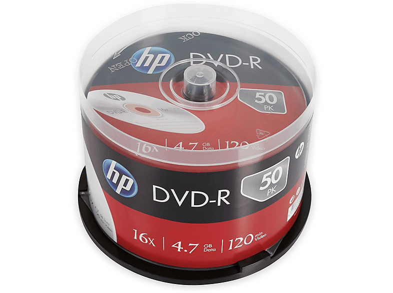 HP DVD-R 4.7GB, 120Min, 16x, Cakebox, 50 CDs DVD-R | MediaMarkt