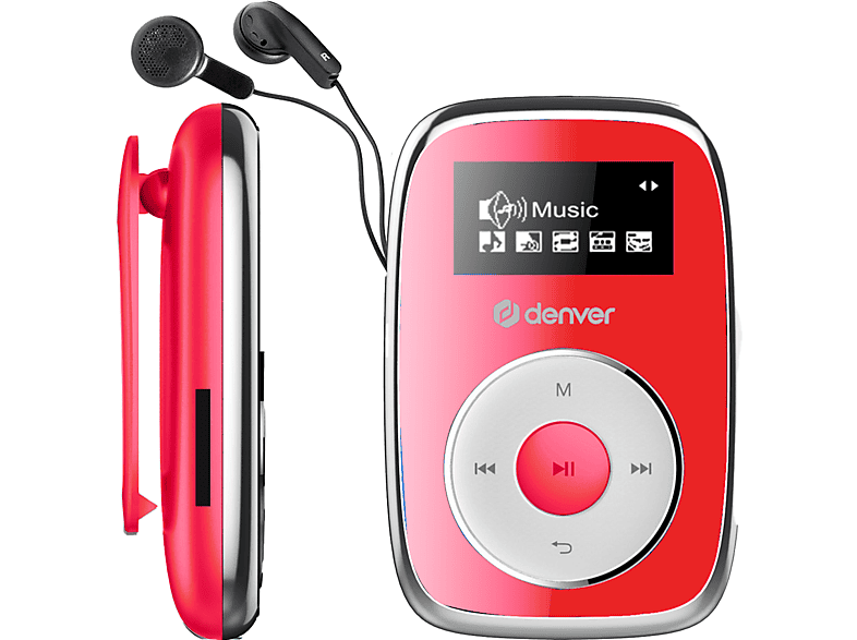 DENVER MPS316 16 GB Mp3-speler Rood | MediaMarkt