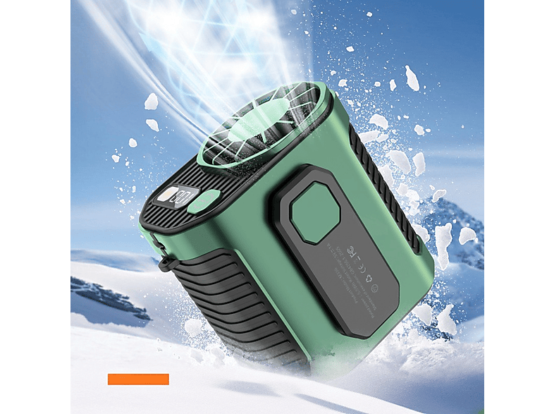 FLYSTAR Tragbarer Ventilator für Hitzeschutz und Abkühlung – 5000mAh ...