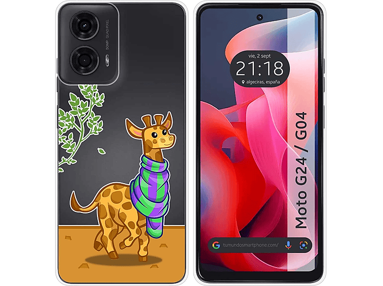 Funda móvil | TUMUNDOSMARTPHONE Moto G04 / G24, Compatible con Motorola ...