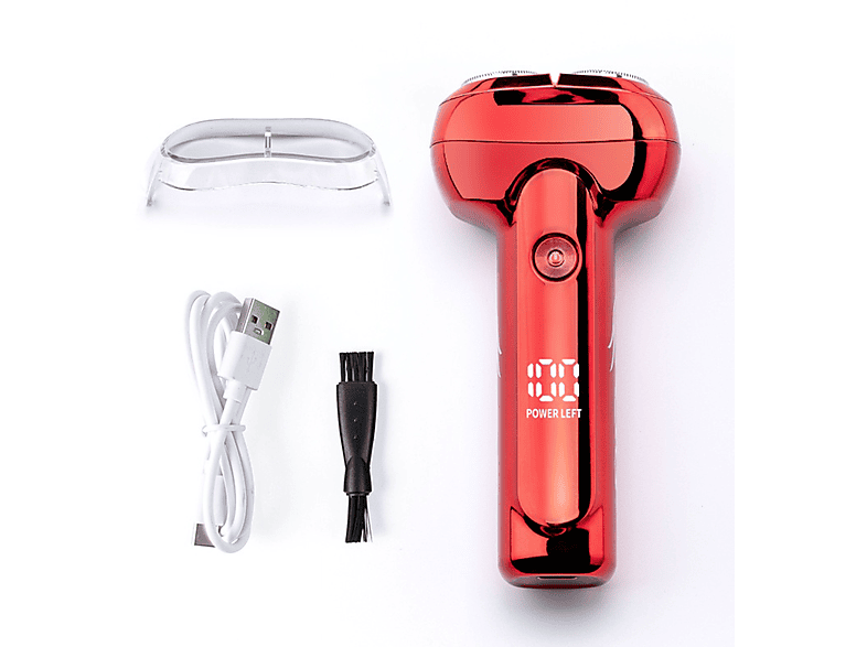FLYSTAR Elektrorasierer Mini-Rasierapparat mit LED-Display Wasserdicht ...