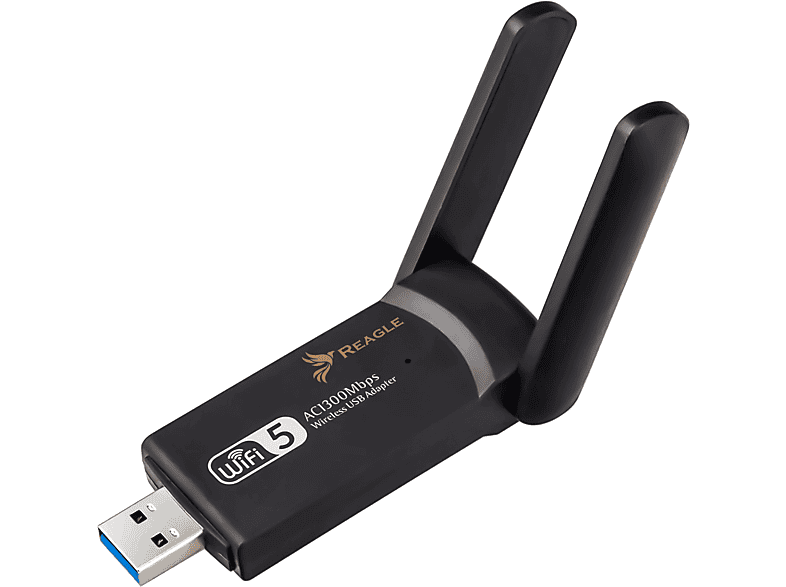 Adaptador Wi-Fi USB | USB 3.2 WiFi 1300Mbps 2.4GHz 5GHz REAGLE, Negro ...