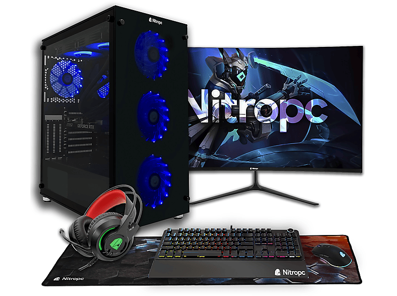 NITROPC Pack Diamond, PC Gaming mit Intel® Core™ i7 12700K/KF Prozessor ...
