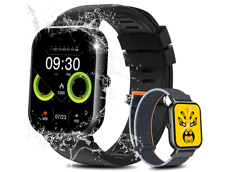 SYTIFRO ZL54 Smartwatch Damen Herren, 1,85'' Sportuhr Smartwatch ...