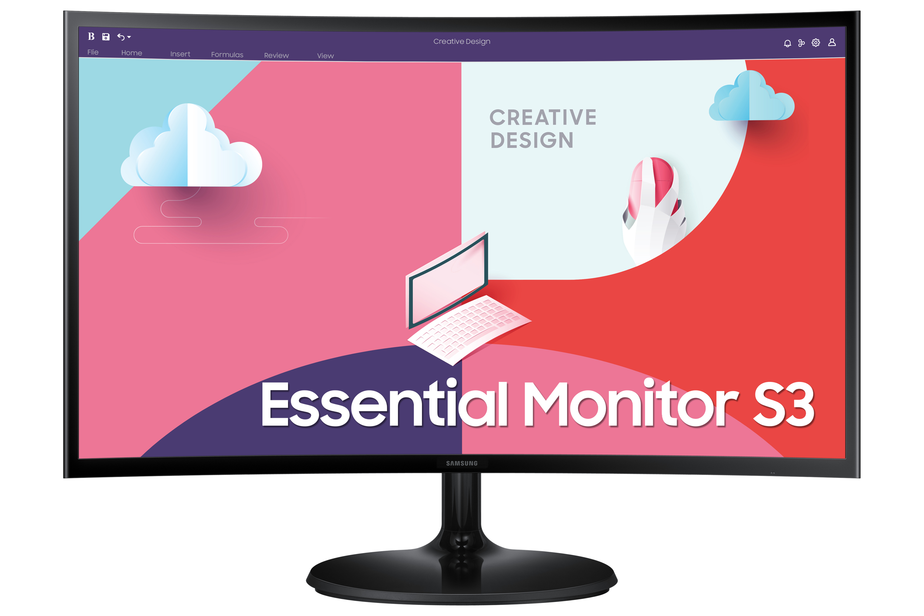 SAMSUNG Essential Monitor S3 6C | 24 inch - 1920 x 1080 pixels (Full HD ...