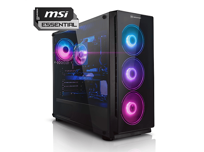 MEGAPORT Gaming PC powered by MSI Intel i5-12400F, Gaming PC Core™ i5 ...