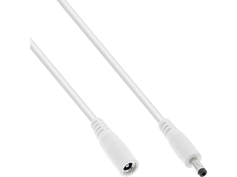 INLINE InLine® Verlängerungskabel, DC Stecker 4,0x1,7mm, weiß, 2m Kabel ...