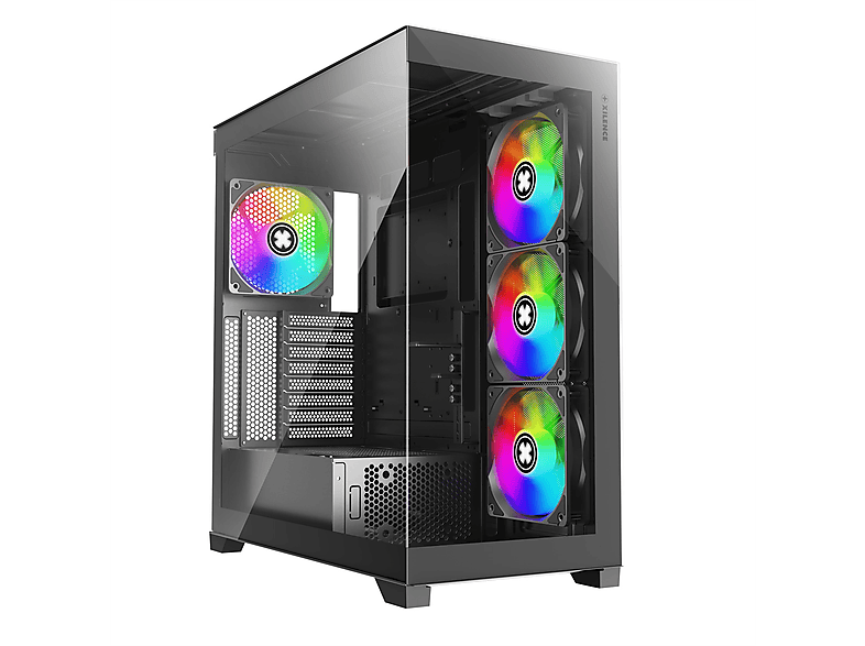 XILENCE Xilent Gleam X818.ARGB Gaming ATX PC-behuizing zwart ATX Miditower | MediaMarkt