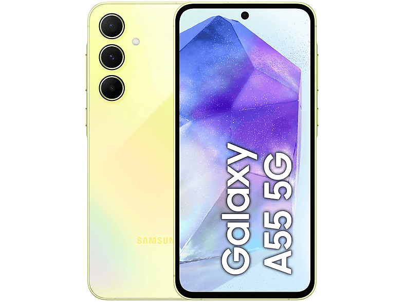 Móvil | SAMSUNG Galaxy A55, Amarillo, 128 GB, 8 GB RAM, 6,6 ", Exynos 1480, 5000 mAh | MediaMarkt