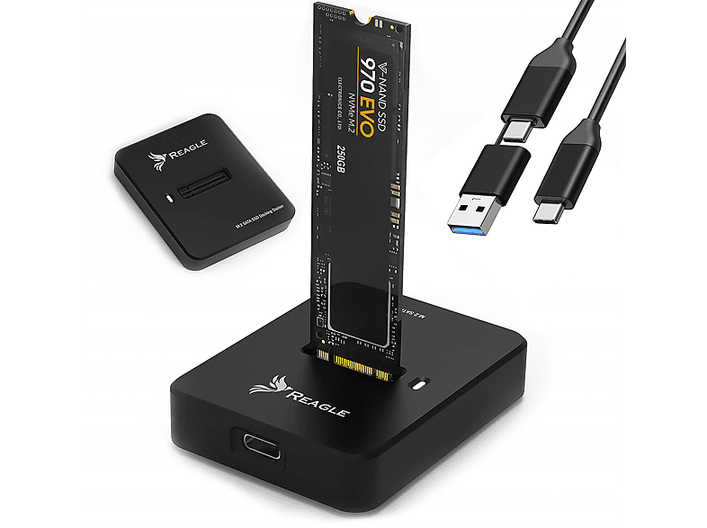 Caja disco duro | SSD M.2 NVMe SATA USB-C REAGLE, Negro | MediaMarkt