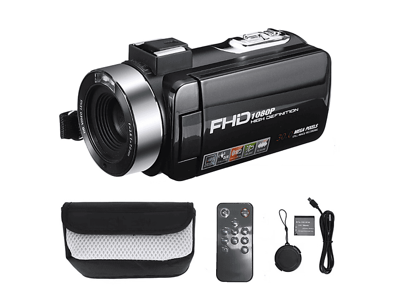 YEMASTER Full HD Videokamera mit 30MP, 270° Drehbarer Videokamera opt. Zoom | MediaMarkt