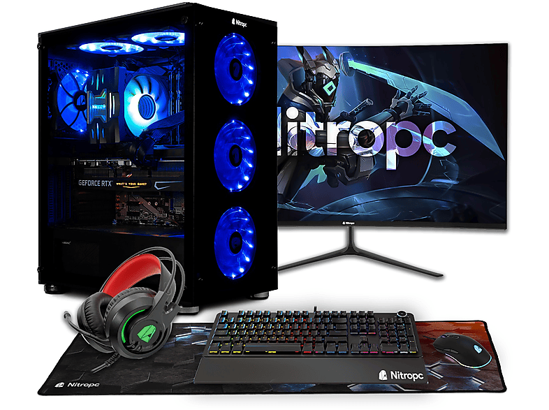 NITROPC Pack Diamond, PC Gaming mit Intel® Core™ i7 12700K/KF Prozessor ...
