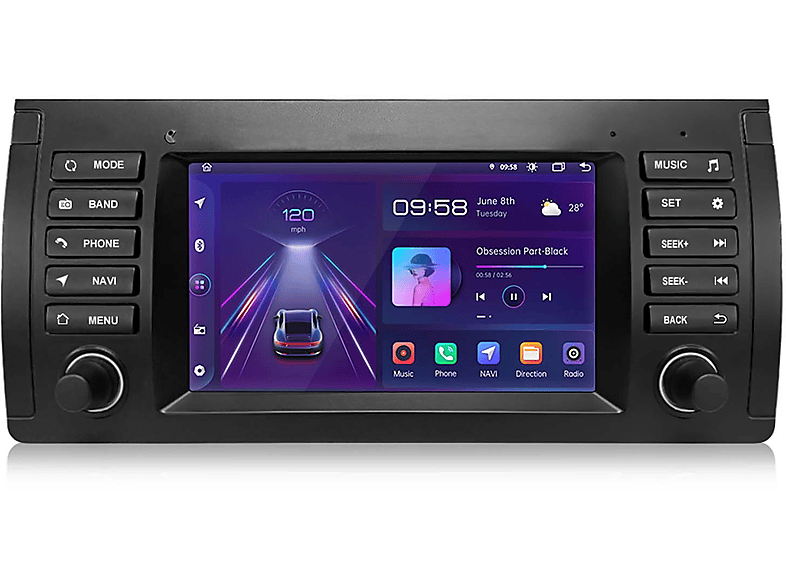 JUNSUN BMW E39 Android 13 mit Navigation Carplay Autoradio, FM, Black ...
