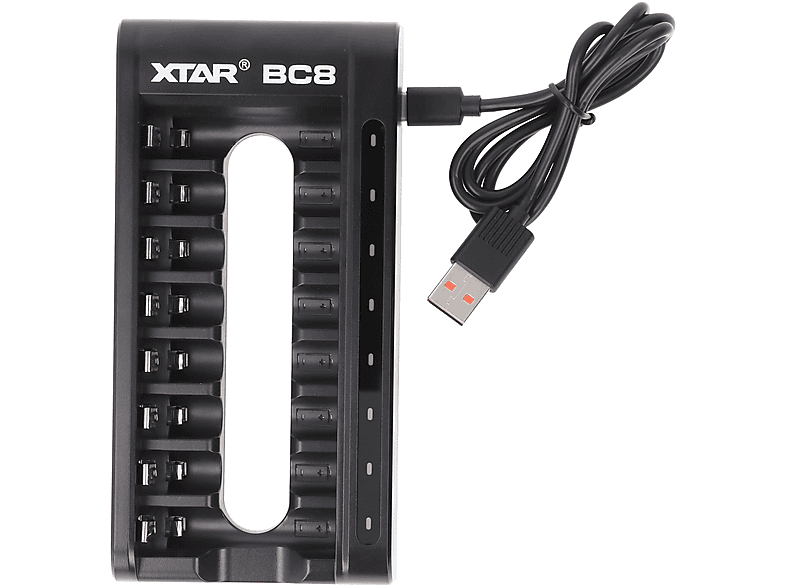 XTAR BC8 Schnell-Ladegerät für Li-Ion 1.5V Akku und 1,5 Ladegerät Universal, Schwarz | MediaMarkt