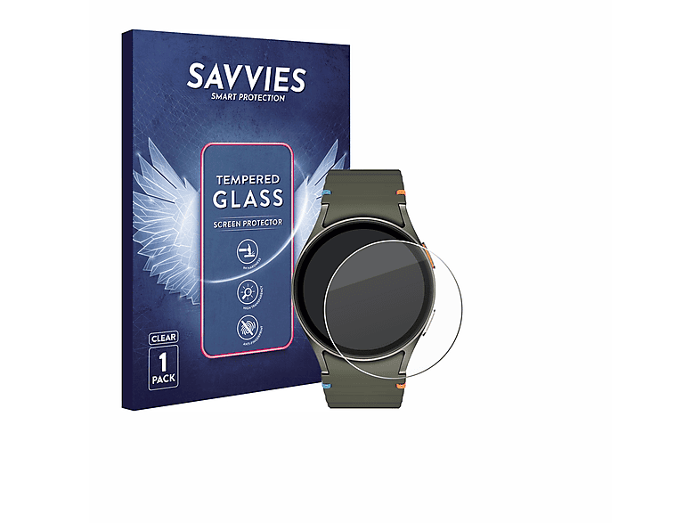 SAVVIES 9H klares Schutzglas (für Samsung Galaxy Watch 7 (40 mm ...