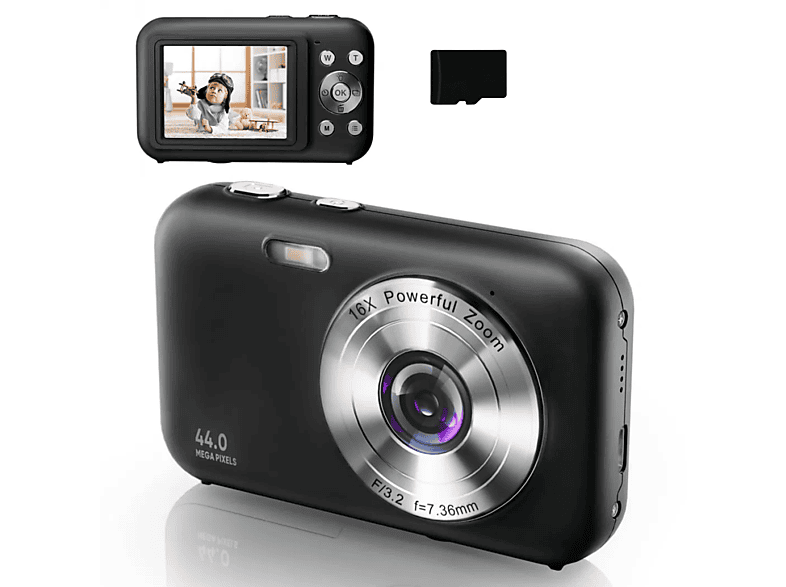 INF Digitalkamera 1080P 44 MP, 16-fach Zoom, 2,4" Display, 32 GB ...